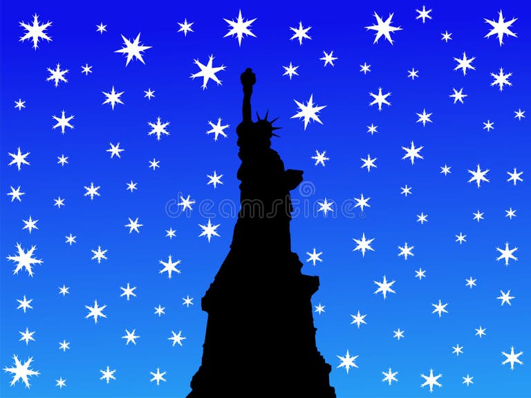 State of Liberty in winter stock vector. Illustration of statue - 2852037