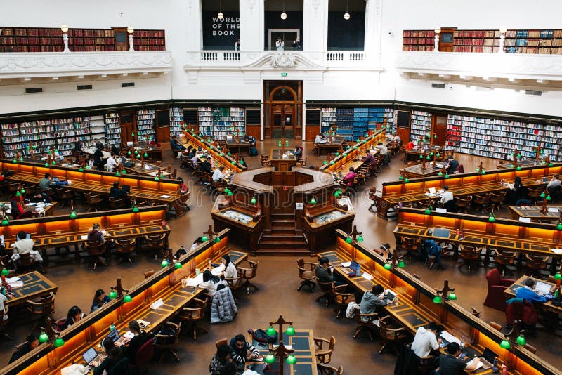 State library of victoria editorial image. Image of concentration ...