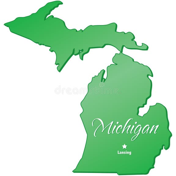 State of Michigan stock vector. Illustration of borders - 4674845