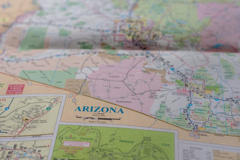 State Name on a Map Book Arizona Editorial Image - Image of name, atlas ...