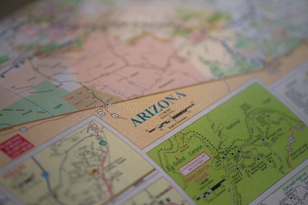 State Name on a Map Book Arizona Editorial Stock Photo - Image of name ...