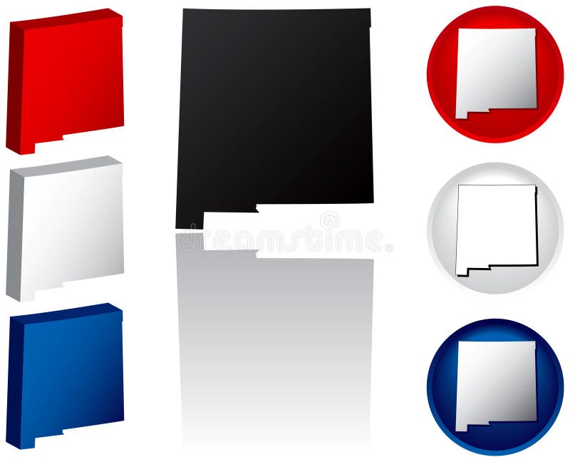 State of New Mexico Icons stock vector. Illustration of american - 5086917