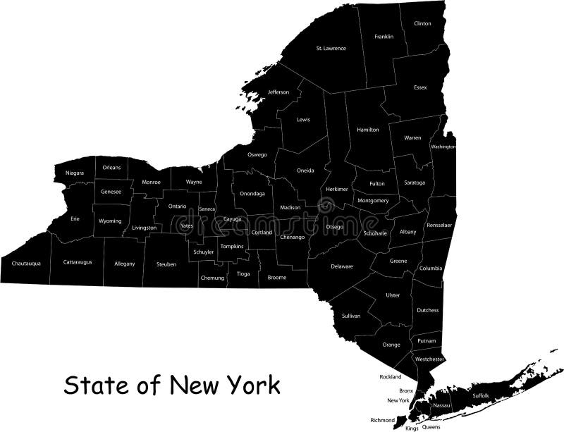 State of New York stock vector. Illustration of county - 9152006