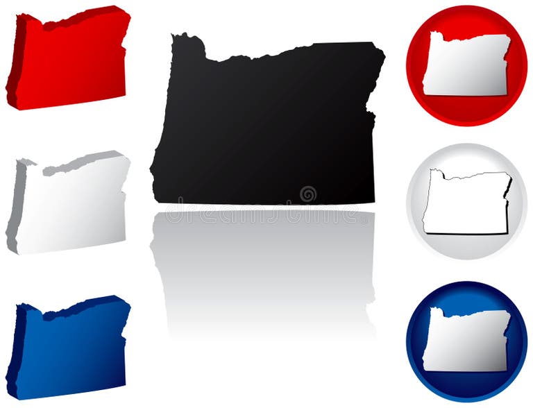 State of Oregon Icons stock vector. Illustration of state - 5086933