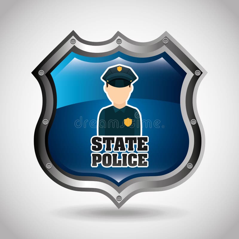 State police design stock illustration. Illustration of agent - 65736232