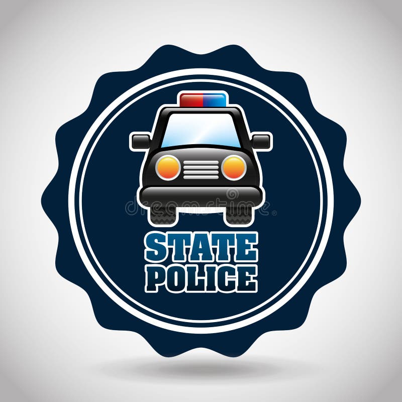 State police design stock illustration. Illustration of shape - 65736591