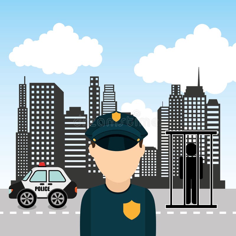 State police design stock illustration. Illustration of shape - 65736631