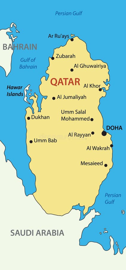 State of Qatar - mapa ilustração do vetor. Ilustração de qatari - 94827668