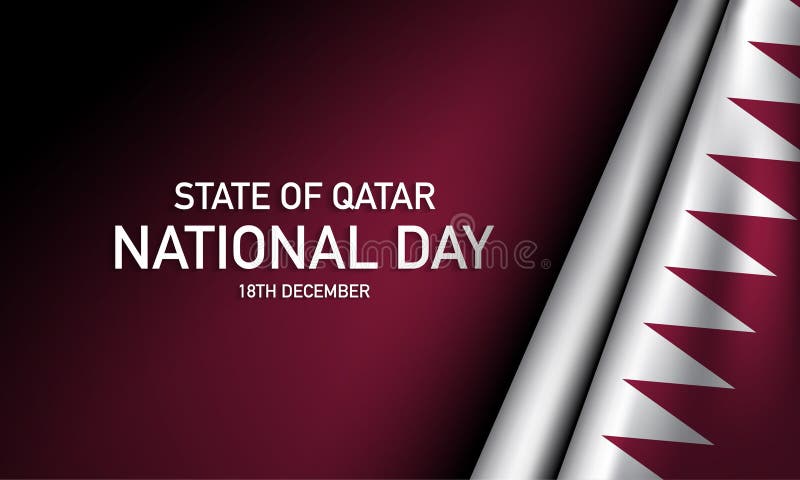 State of Qatar National Day Background Design Stock Vector ...