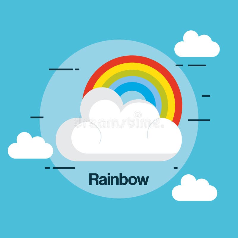 State of the Rainbow Weather Stock Vector - Illustration of rainbow ...