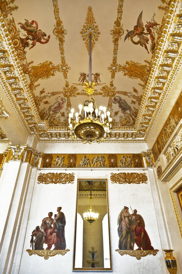 State Russian Museum, the Interior of the White Column Hall, Editorial ...