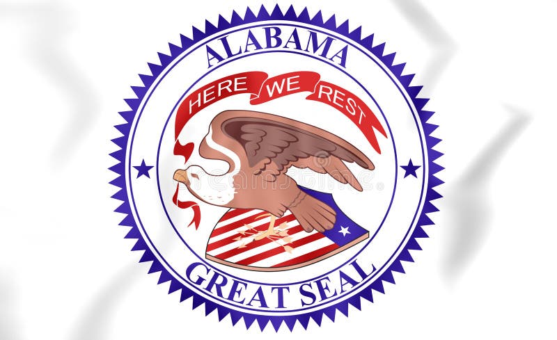 3D Seal of Alabama National Guard, USA. Stock Illustration ...