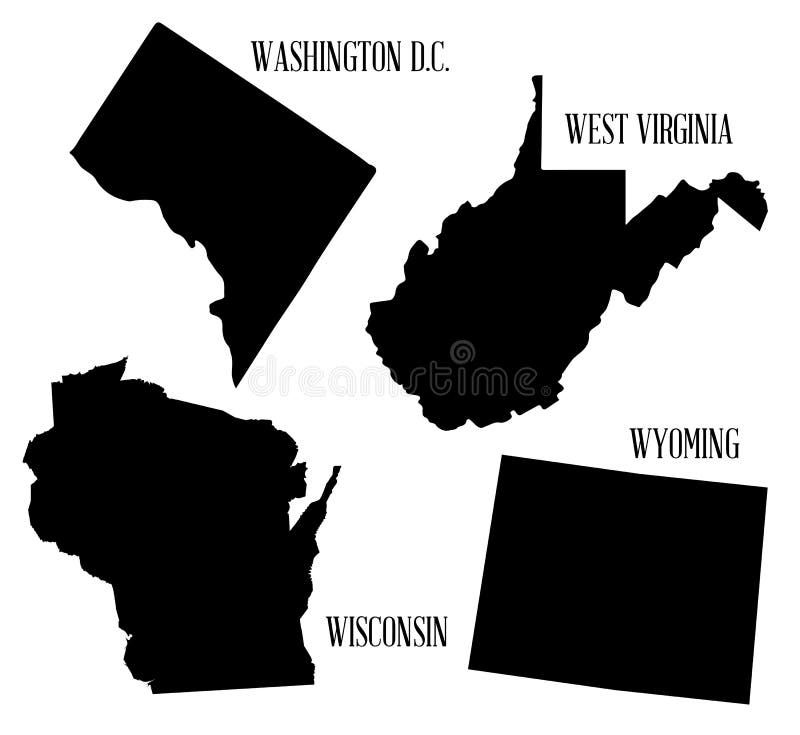 State Silhouette Collection Stock Vector - Illustration of drawing ...
