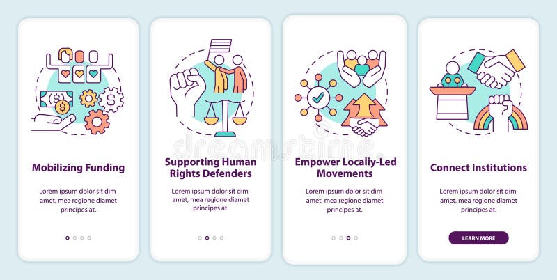 State Support of LGBT Community Onboarding Mobile App Screen Stock ...