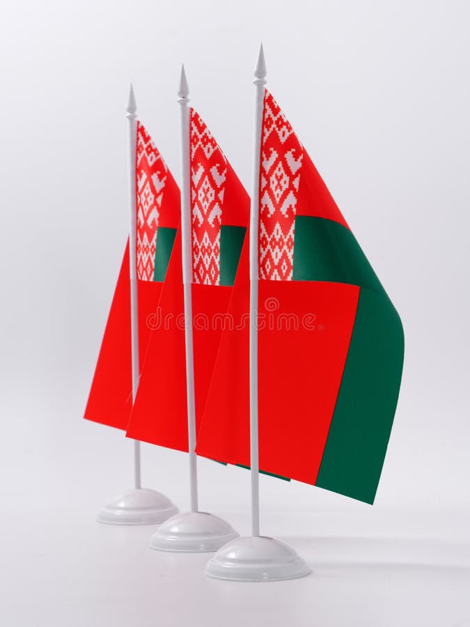 State Symbols of the Belarusian Flag on a White Background Stock Image ...