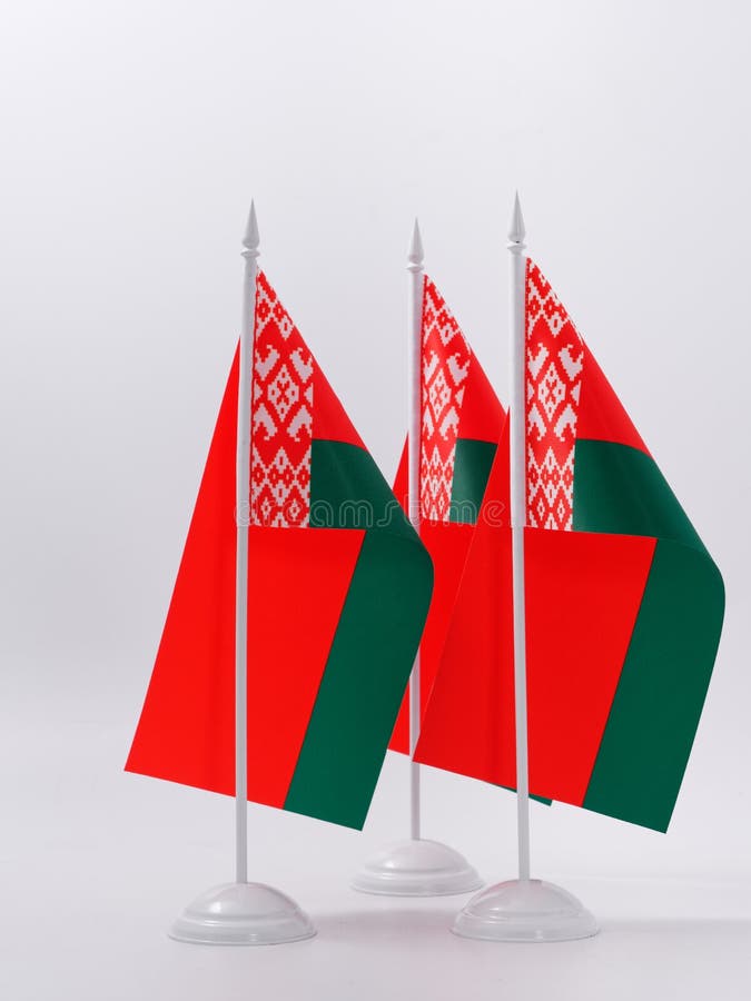 State Symbols of the Belarusian Flag on a White Background Stock Image ...