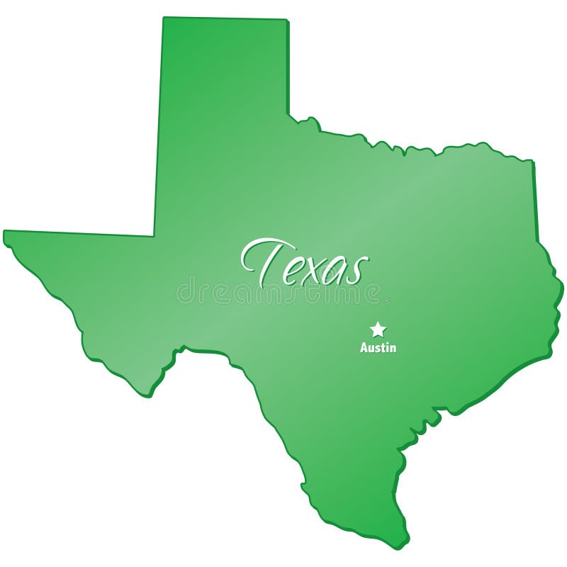 State of Texas Outline stock vector. Illustration of border - 4675138