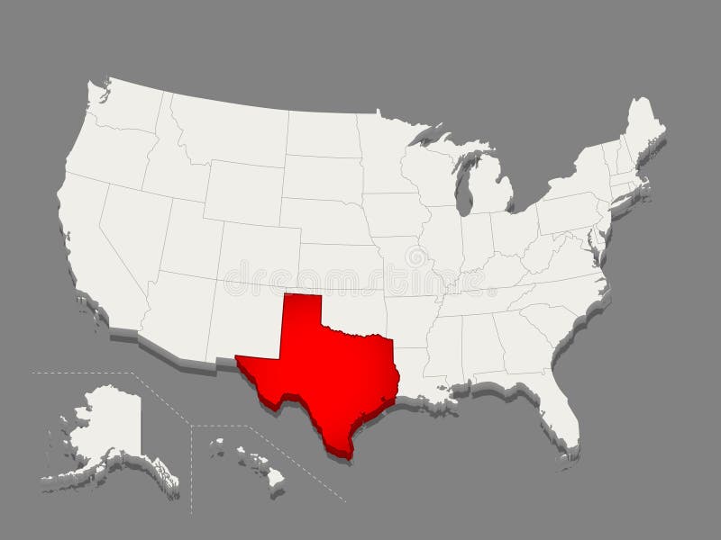 Texas Red Highlighted Map Stock Illustrations – 94 Texas Red ...