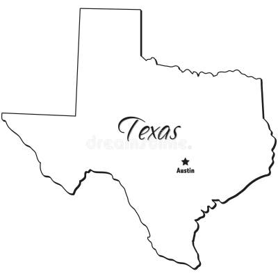 State of Texas Outline stock vector. Illustration of border - 4675138