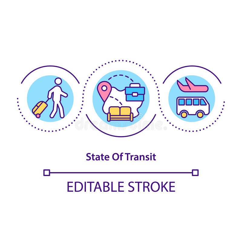 State of Transit Concept Icon Stock Vector - Illustration of ...