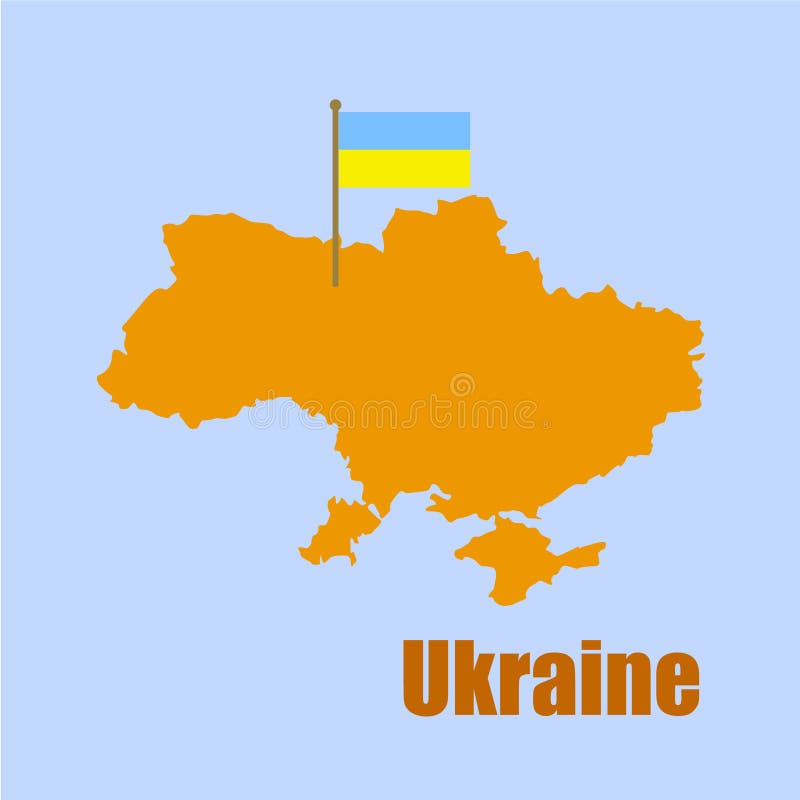 The State of Ukraine with a National Flag As a Label for Designating ...