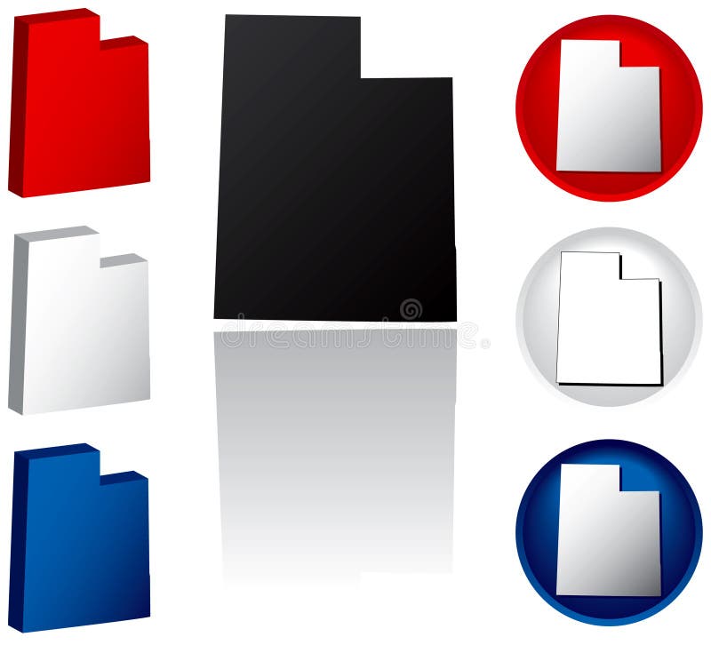 State of Utah Icons stock vector. Illustration of shadow - 5086964