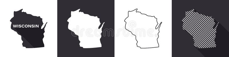 State of Wisconsin. Map of Wisconsin. United States of America ...
