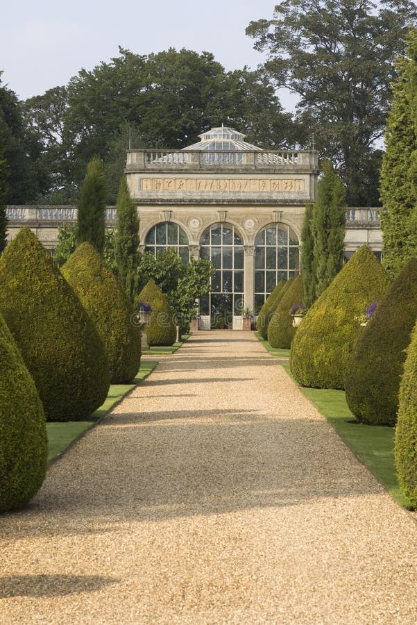 Stately Home Gates and Driveway Stock Image - Image of building, gates ...