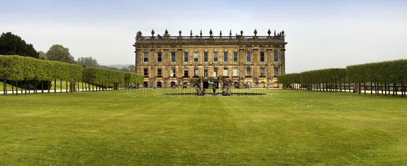 Formal Garden of the Old English Stately Home Stock Photo - Image of ...