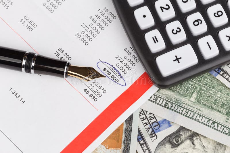 Statement of account stock photo. Image of dollar, number - 62297638