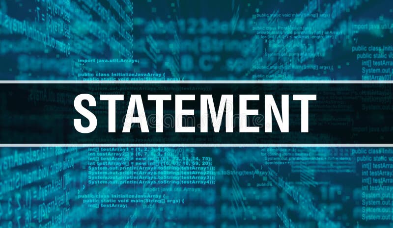 Statement With Digital Java Code Text Statement And Computer Software Coding Vector Concept