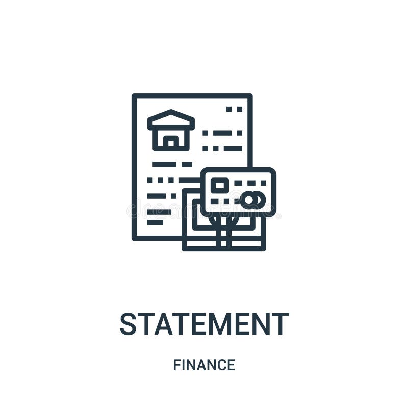 Statement Icon Vector from Finance Collection. Thin Line Statement ...