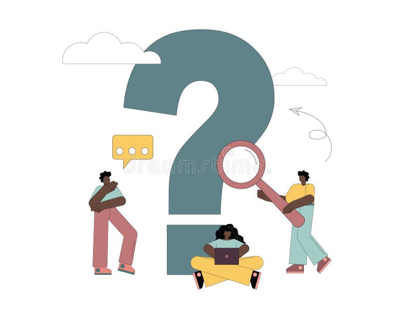 Statement of a Question. Search for an Answer Stock Vector ...