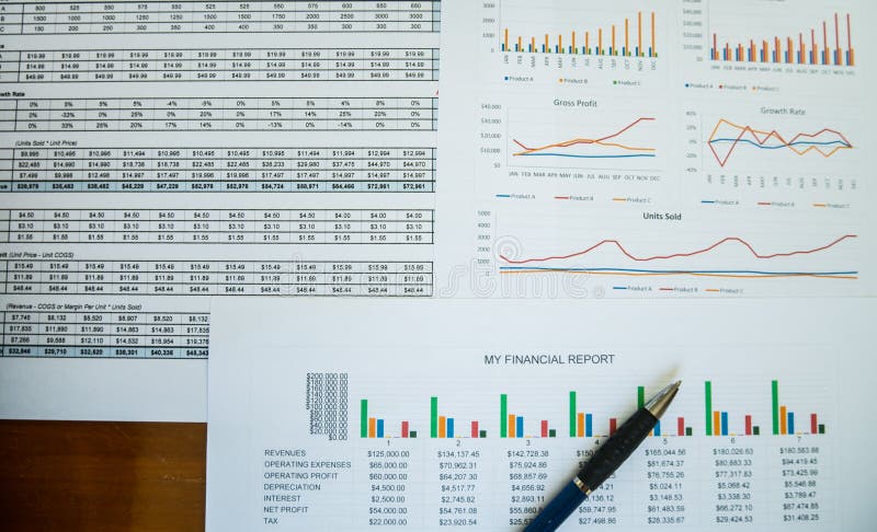 Statement Report with Money in Financial Concept Stock Photo - Image of ...