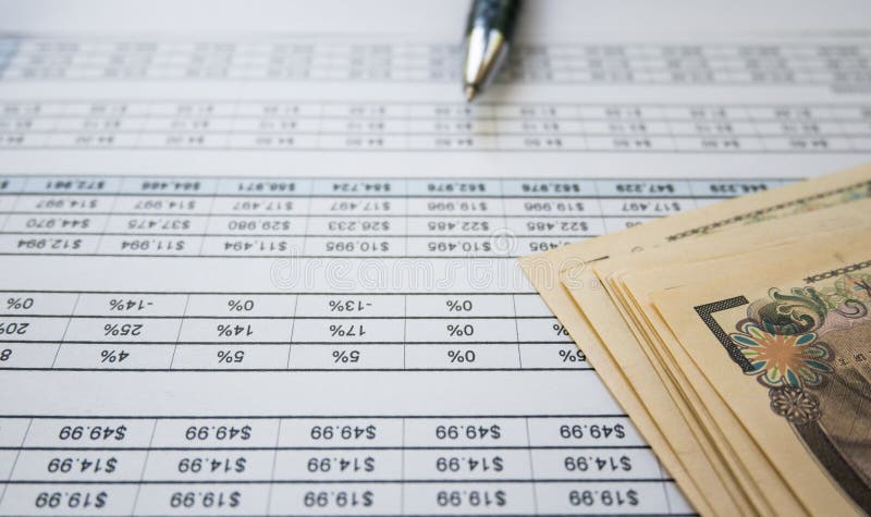 Statement Report with Money in Financial Concept Stock Image - Image of ...