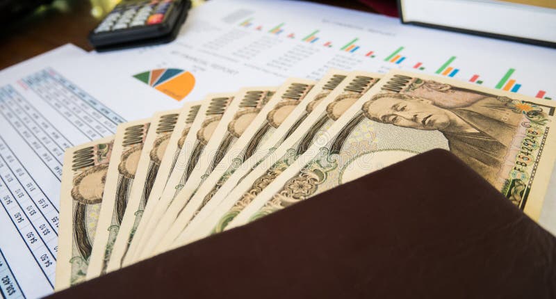 Statement Report with Money in Financial Concept. Stock Photo - Image ...