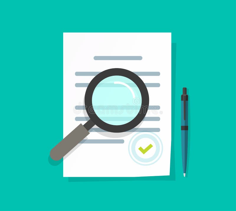 Document Agreement and Verified Check Mark Vector, Text File Approved ...