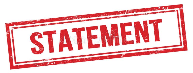 STATEMENT Text on Red Grungy Vintage Stamp Stock Illustration ...