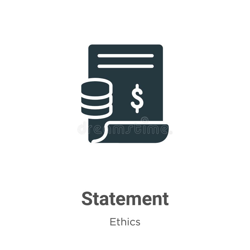 Statement Vector Icon on White Background. Flat Vector Statement Icon ...