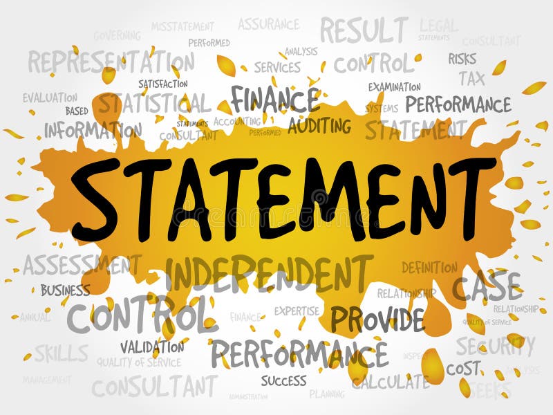 STATEMENT word cloud stock illustration. Illustration of audit - 202492187