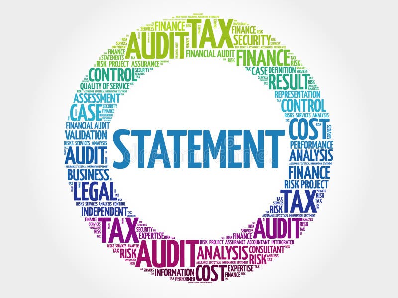 STATEMENT Word Cloud Collage Stock Illustration - Illustration of ...