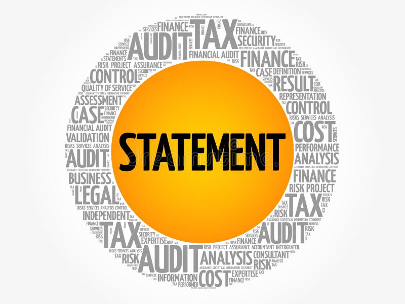 STATEMENT Word Cloud Collage Stock Illustration - Illustration of ...