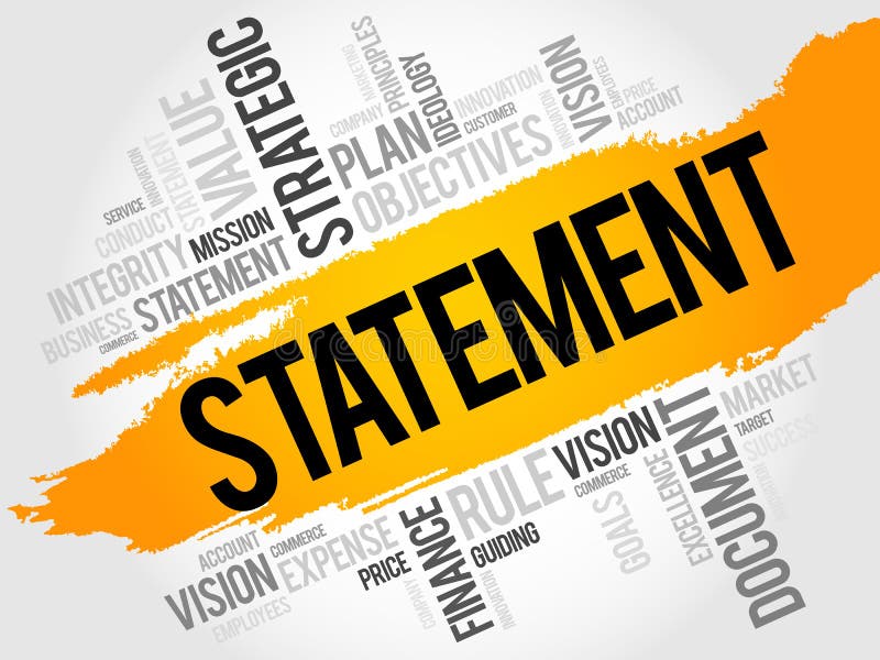 STATEMENT Word Cloud Collage Stock Illustration - Illustration of ...