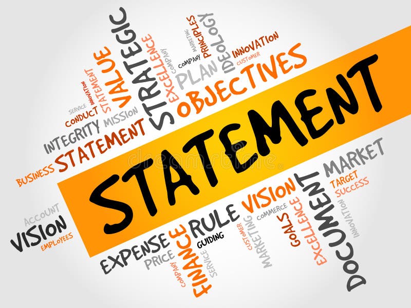 Statement word cloud stock illustration. Illustration of auditor ...