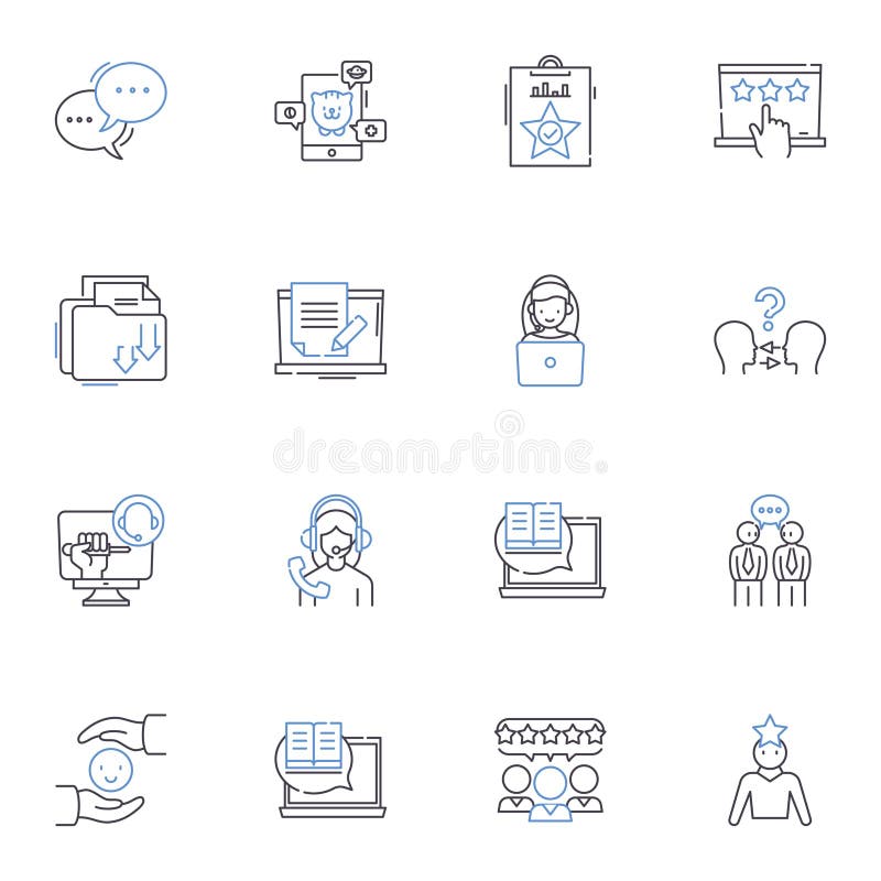 Statements Line Icons Collection Assertion Declaration Proclamation Affirmation Testimony