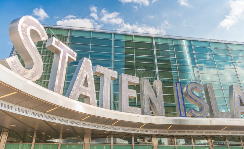 Staten Island Ferry Entrance Sign, New York Editorial Photo - Image of ...