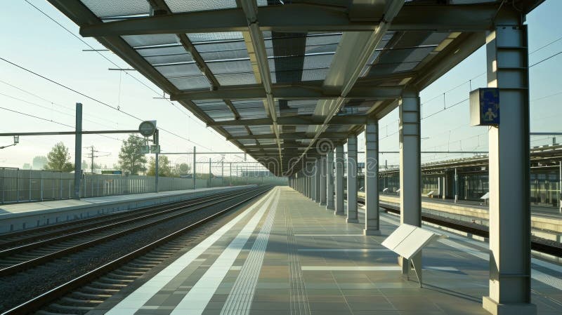 A Stateoftheart Train Station Equipped with Solar Panels and ...