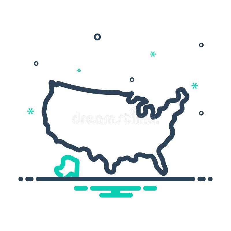Mix Icon for States, Map and Region Stock Vector - Illustration of ...