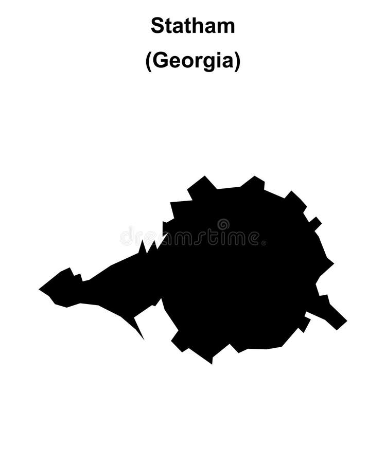 Statham outline map stock illustration. Illustration of territory ...
