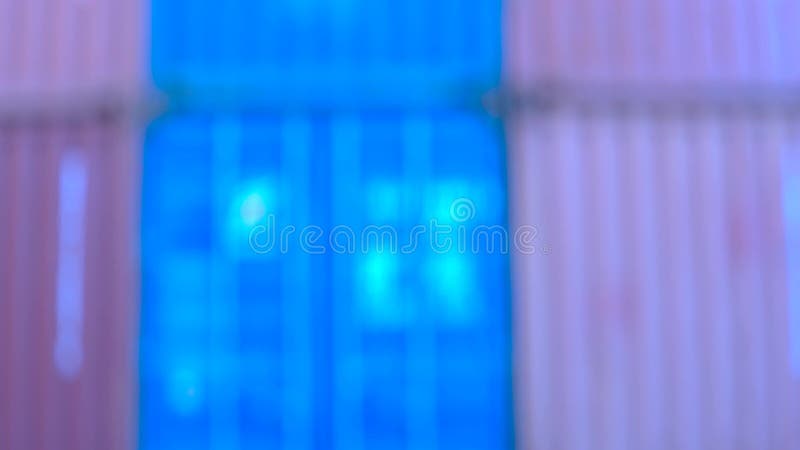 Static Anamorphic Defocused Cargo Yard - Red and Blue Container Stack ...